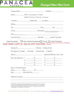 Fillable Online New Hire/Rehire Form Fax Email Print - pdfFiller