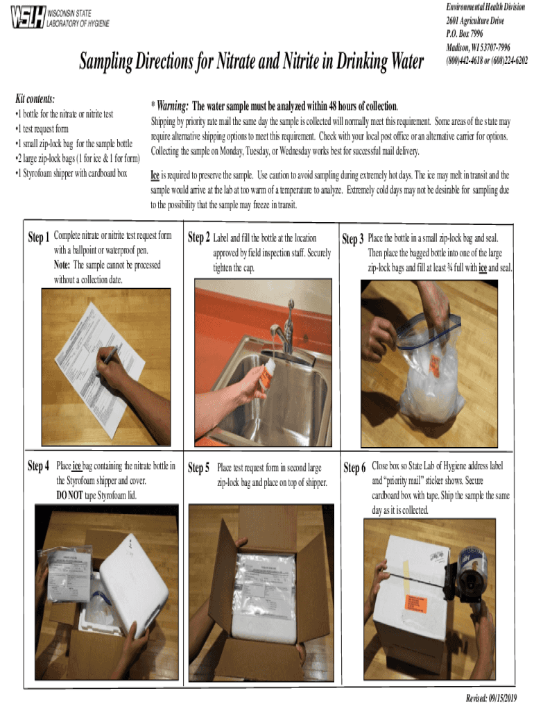 Fillable Online dnr wisconsin samples collected for Coliform/E. coli ...