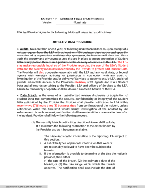 Fillable Online EXHIBIT H Additional Terms or Modifications Fax Email ...