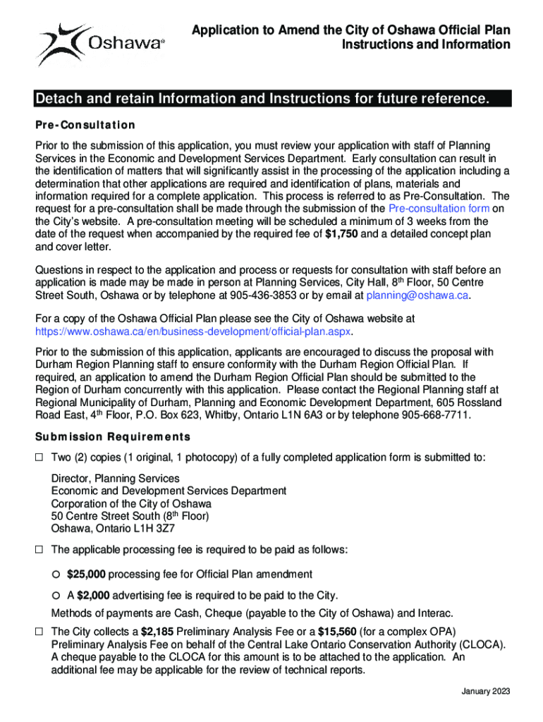 Fillable Online Application for Site Plan Approval and Site ... - City of Oshawa Fax Email Print ...
