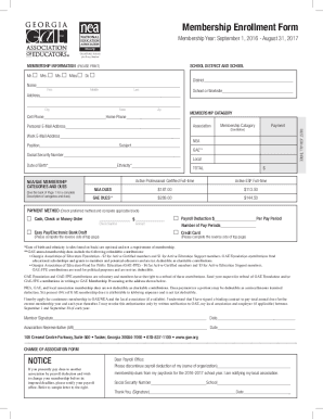 Fillable Online North Dakota - NEA - Student Enrollment Form Page Fax ...