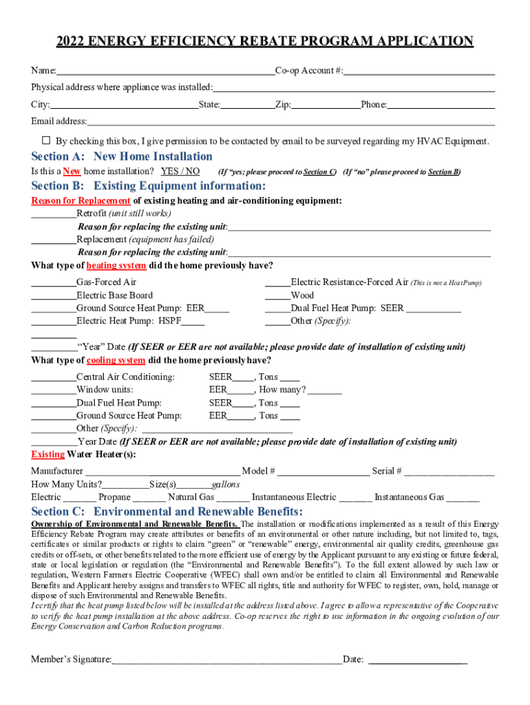 Fillable Online energy efficient water heater rebate application Fax Email Print - pdfFiller