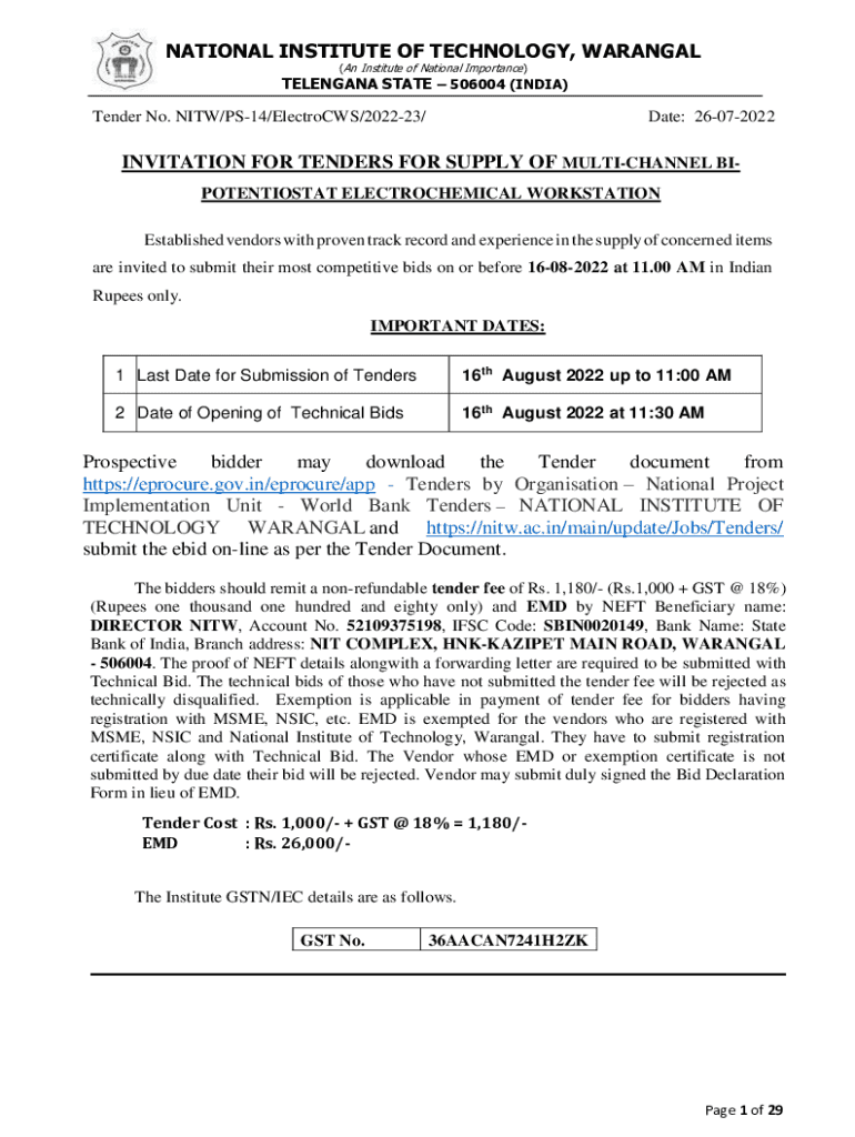 Fillable Online National Institute of Technology Warangal Rankings Fax ...