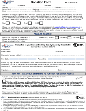 Fillable Online DONATION FORM - Movember Fax Email Print - pdfFiller