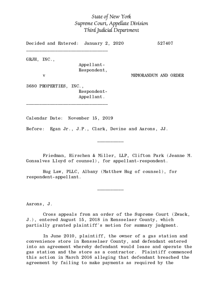 Fillable Online decisions courts state ny Appellate Division - Calendars - New York Courts Fax ...
