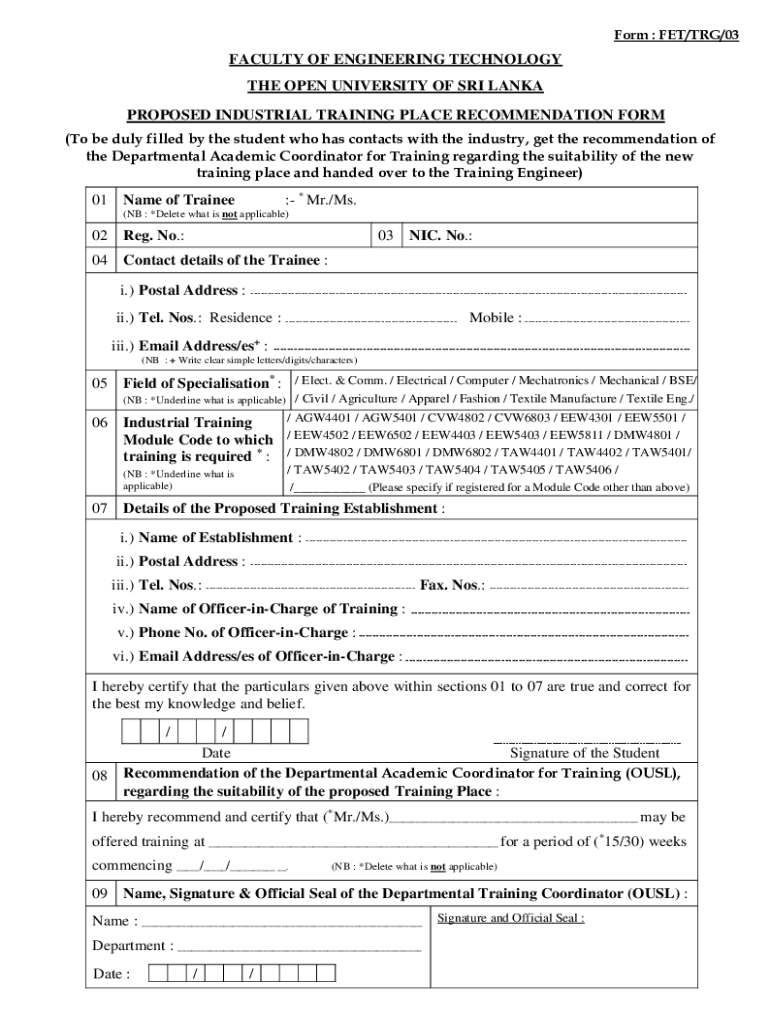 Fet Form - Fill Online, Printable, Fillable, Blank | pdfFiller