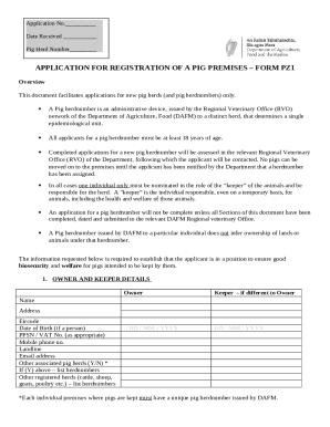 Er1 Application for registration as a keeper of animals under the ...