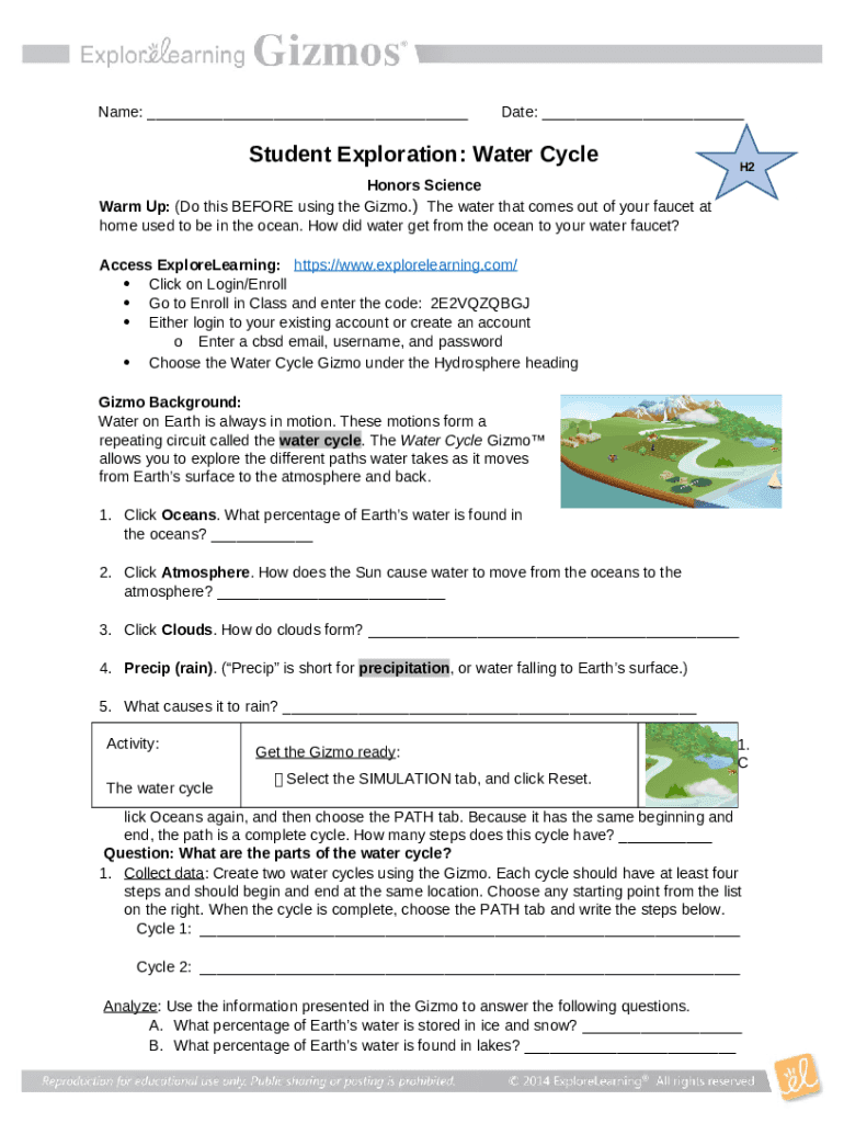 Water Cycle Gizmo Answers SignNow Doc Template PdfFiller water-cycle-gizmo-answers-signnow-doc-template-pdffiller
