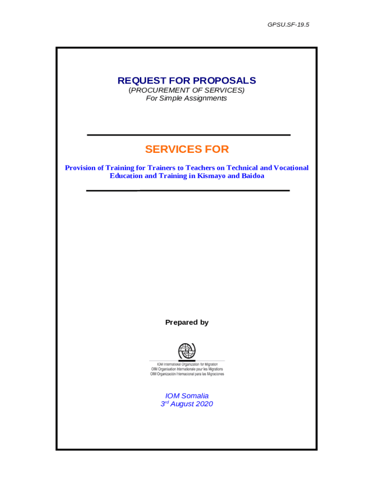 Request for Proposals TVET (Technical and Vocational ... Doc Template ...