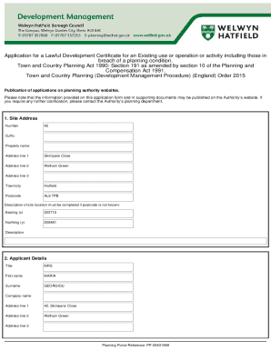 Fillable Online Apply for a Lawful Development Certificate Fax Email ...