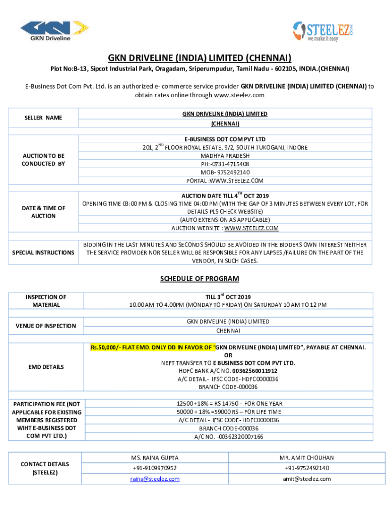 Fillable Online Plot No:B-13, Sipcot Industrial Park, Oragadam ...