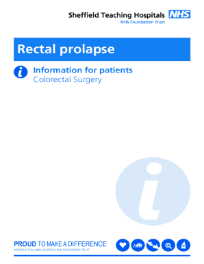 Fillable Online publicdocuments sth nhs Rectal Prolapse. Symptoms of ...