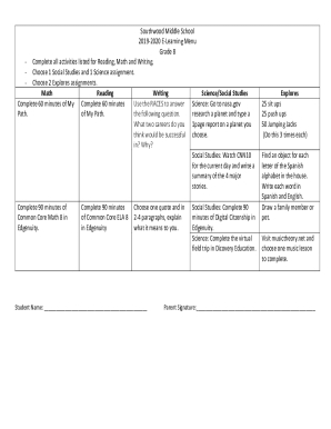 Fillable Online Summer Math Packets - Southwood Middle School Fax Email ...
