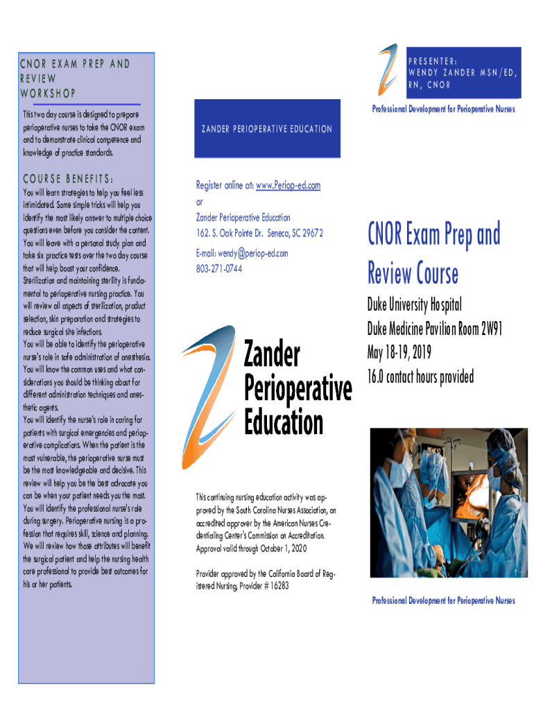 Fillable Online CNOR Exam Prep and Review Course On Demand Fax Email ...