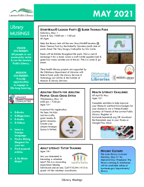 Fillable Online 31 Examples of Library Vision and Mission Statements ...