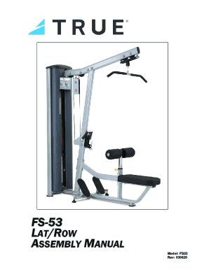 Fillable Online fs-53 lat/row assembly manual - TRUE Fitness Fax Email ...