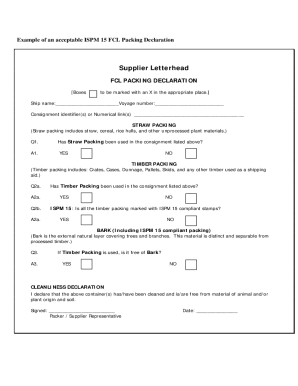 Fillable Online Create and Download a Packing Declaration Document ...