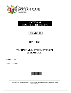 Fillable Online Technical Mathematics Grade 12 Past Exam Papers and ...