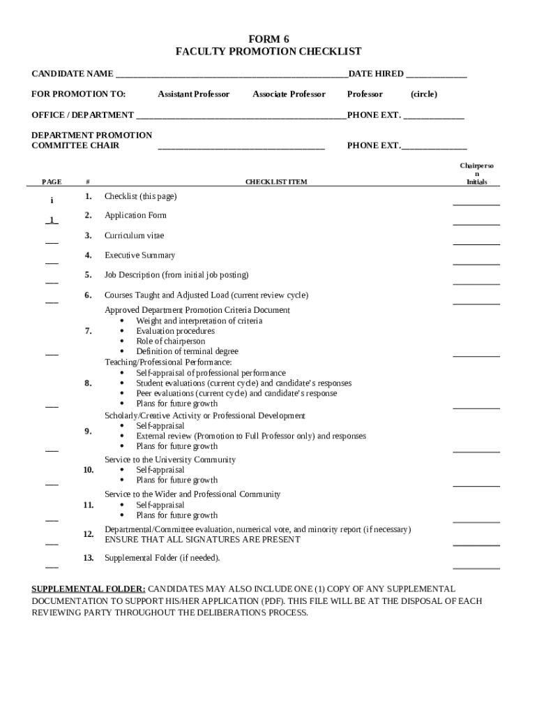 -6-promotion-checklist-.docx - Rowan University Doc Template | pdfFiller