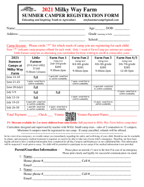 Fillable Online 8 am12:30 pm Registration Form Please print or type ...