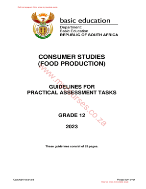 Fillable Online Consumer Studies Grade 12 Practical Assessment Tasks ... Fax Email Print - pdfFiller
