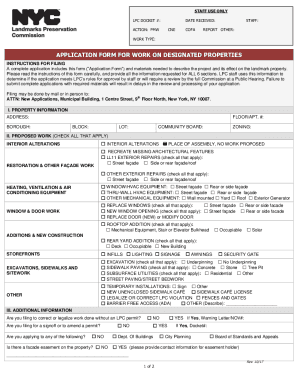 Fillable Online Application Form for Work on Designated Properties ...