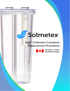 Fillable Online Hg5 Collection Container Replacement Procedure ...
