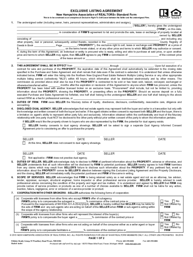 Fillable Online Nh Rental Agreement - Fill Online, Printable, Fillable ...