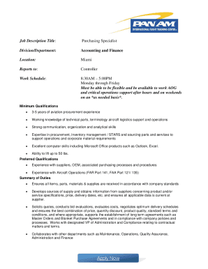 Fillable Online Class SpecificationsCurrent Job Openings - Government ...