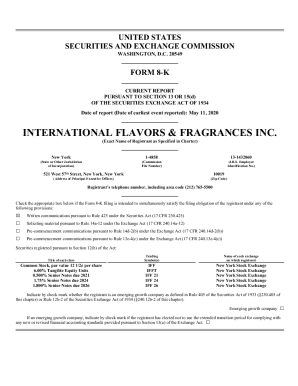 Fillable Online mayafiles tase co INTERNATIONAL FLAVORS & FRAGRANCES ...