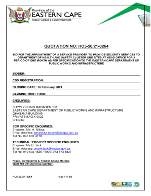 Fillable Online QUOTATION NO: HO5-20/21-0264 Fax Email Print - pdfFiller