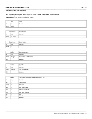 Fillable Online SELF REPORTING HEARING AND NOISE EXPOSURE FORM Fax ...