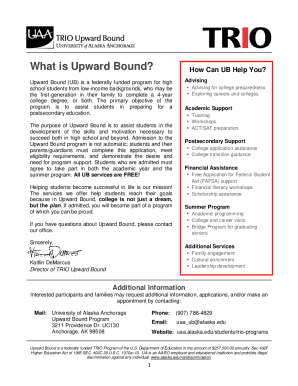 Fillable Online What You Need to Know About TRIO Upward Bound Fax Email Print - pdfFiller