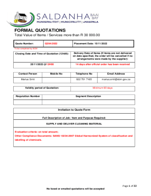 Fillable Online sbm gov SUPPLY AND DELIVER CLEANING MATERIAL Fax Email ...