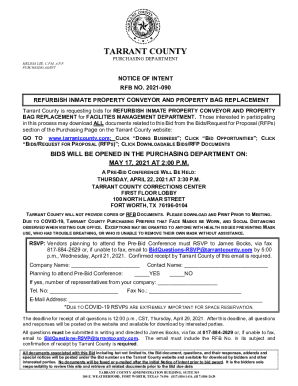 Fillable Online REFURBISH INMATE PROPERTY CONVEYOR AND PROPERTY BAG ...