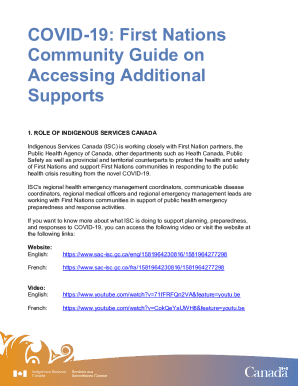 Fillable Online additional information provided bY indigenous services ...