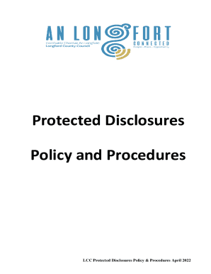 Fillable Online Template for a Protected Disclosures Policy ...