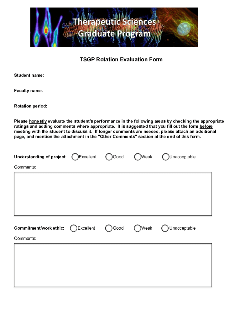 Fillable Online Rotation Evaluation FormStudent Response Select Value Fax Email Print - pdfFiller