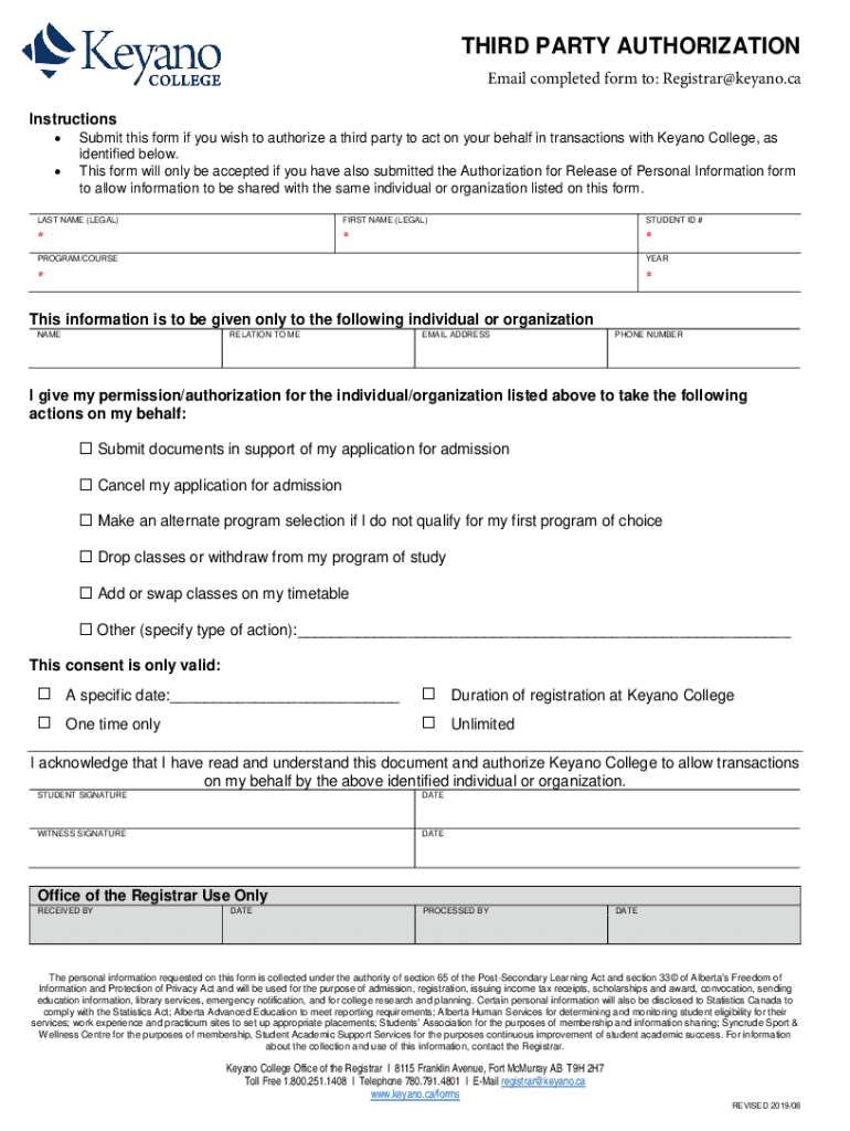 Fillable Online Third Party Authorization Form - Fill Out and Sign Printable ... Fax Email Print ...