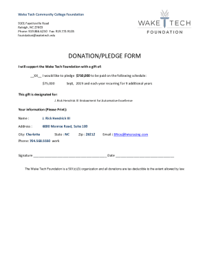 Fillable Online Wake Tech Foundation Forms and Reports Fax Email Print ...