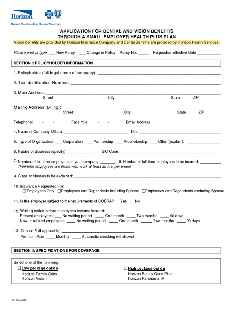 Fillable Online Health Plus Insurance: Health Benefits Designed For You ...