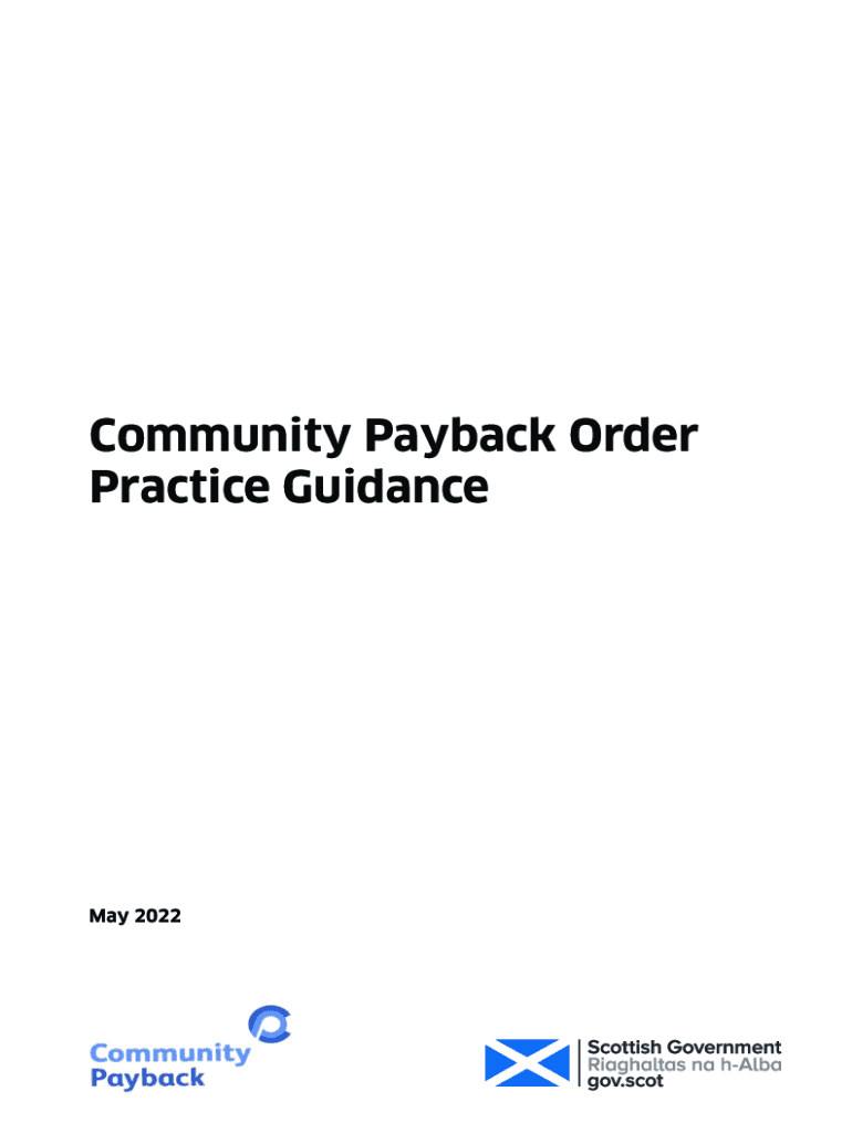 Fillable Online Community Payback Order: practice guidance - gov.scot ...