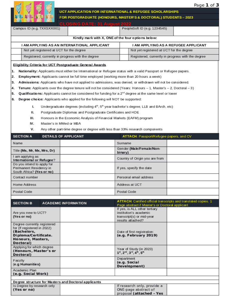 Application process for international students Doc Template | pdfFiller