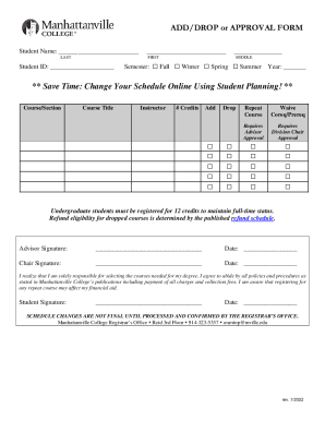 Fillable Online Fall Semester 2019 Schedule Change Request Form Fax ...