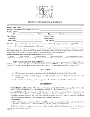 Fillable Online Art Business Essentials: How to Create a Consignment ...