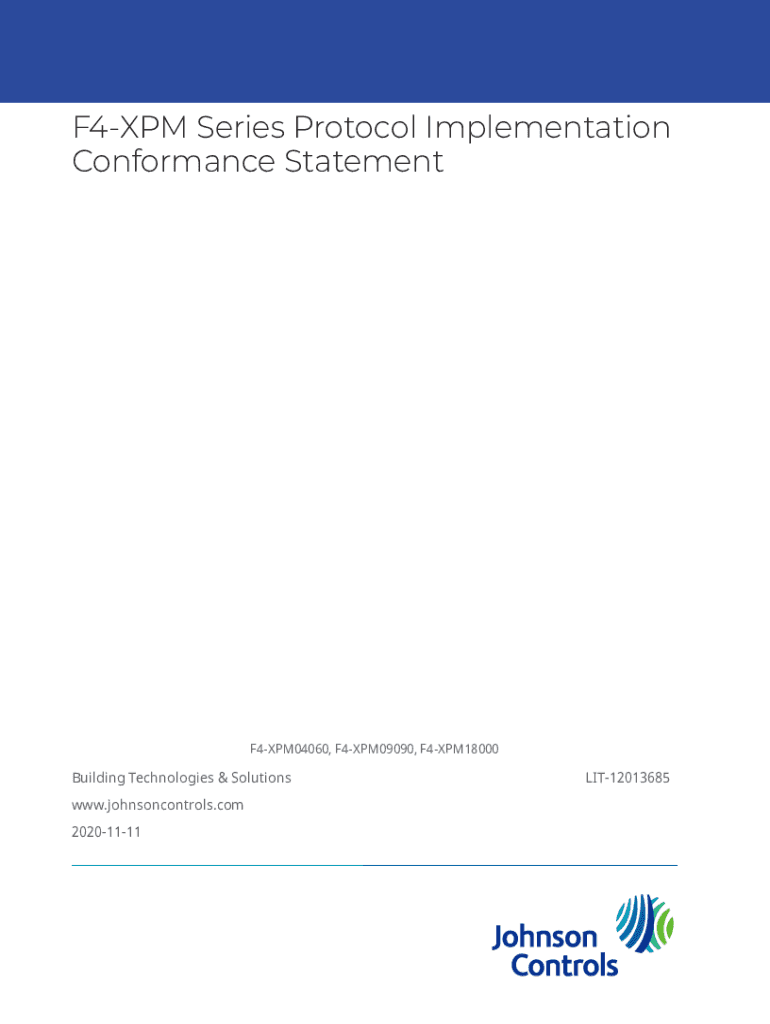 Fillable Online F4-XPM Series Protocol Implementation Conformance Statement Fax Email Print ...