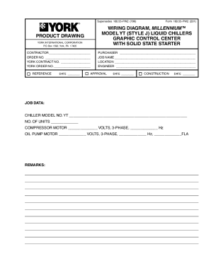 Fillable Online York YT Style J Wiring Diagram for Millennium Chiller ...