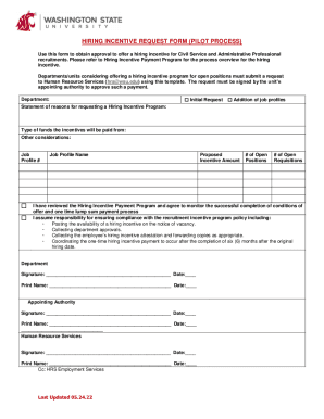 Fillable Online hrs wsu Fact Sheet: Recruitment Incentives - OPM Fax ...