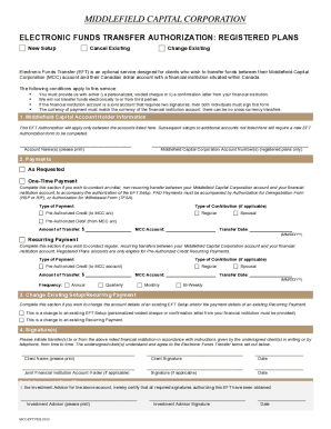 Fillable Online ELECTRONIC FUNDS TRANSFER AUTHORIZATION Fax Email Print ...