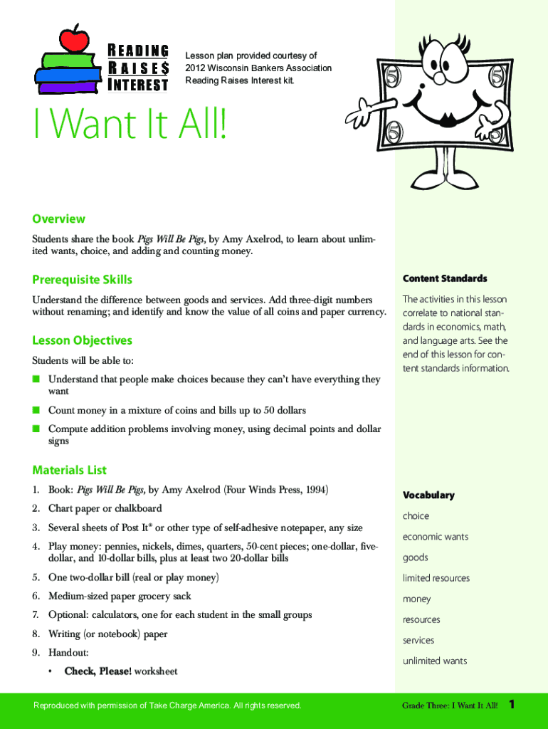 Fillable Online Lesson Plan 18Pigs Will be Pigs - Ag in the Classroom ...